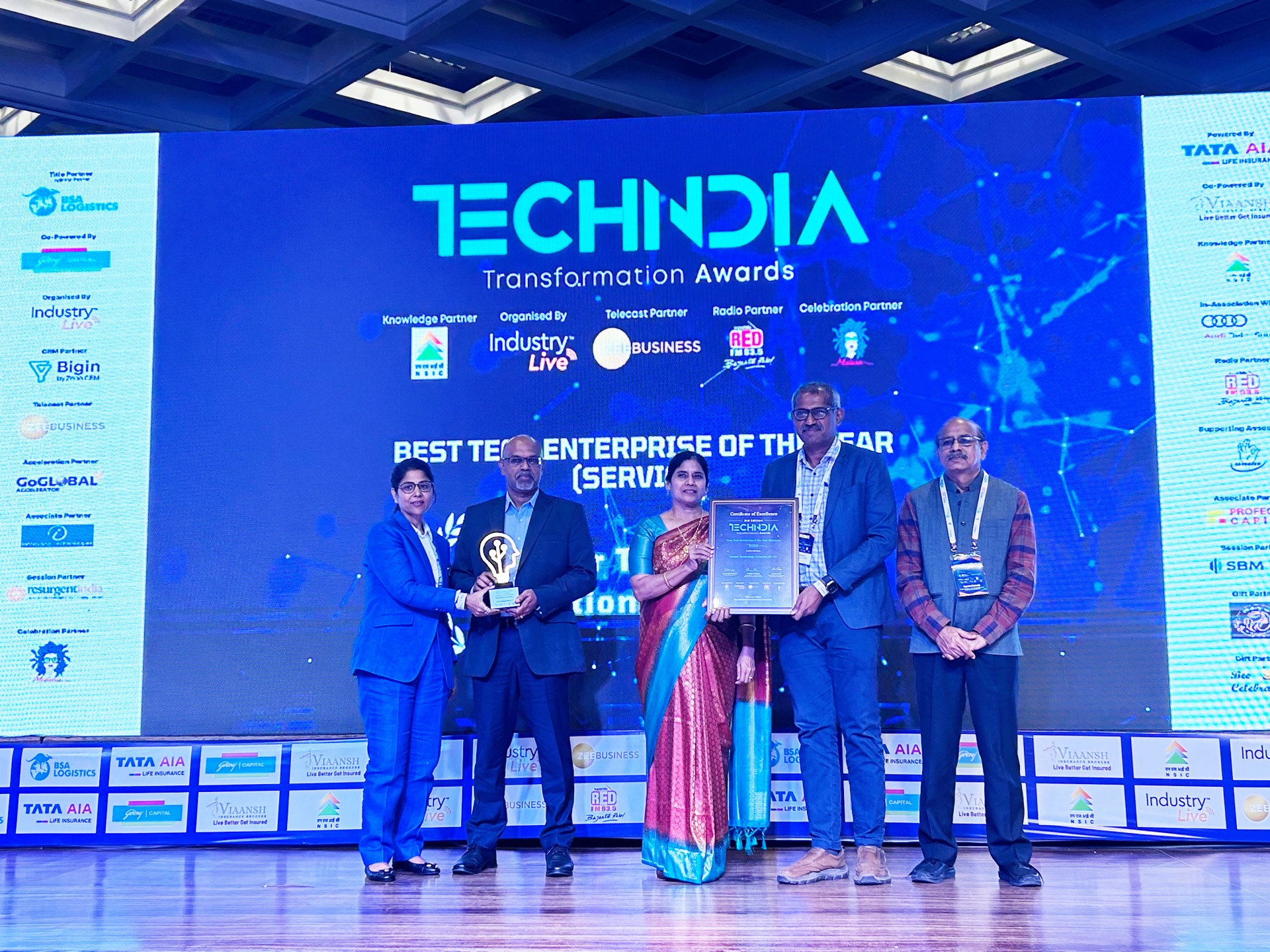 TECHINDIA Best Tech Enterprise of the Year (Service) Award..! : Trenser